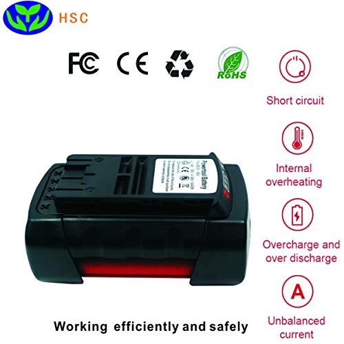 C&P 3000mAh 18650 Battery Pack BOS36A Li-ion Battery 36V Replacement for Bosch 36V Battery BAT810 BAT836 BAT840 D70771 2607336003 2607336004 2607336107 2607336108 2607336173