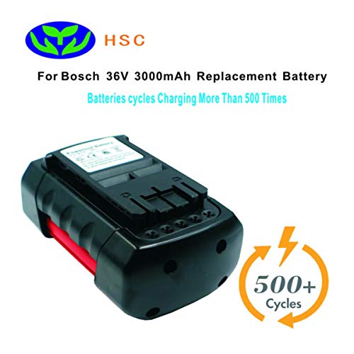 C&P 3000mAh 18650 Battery Pack BOS36A Li-ion Battery 36V Replacement for Bosch 36V Battery BAT810 BAT836 BAT840 D70771 2607336003 2607336004 2607336107 2607336108 2607336173