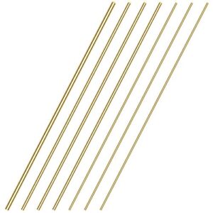 sutemribor brass solid round rod lathe bar stock, diameter 1/8 inch+3/16 inch+1/4 inch, length 14 inches, total 7 pcs