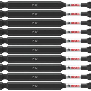 BOSCH ITPH235B 10-Pack 3-1/2 In. Phillips #2 Impact Tough Screwdriving Power Bits