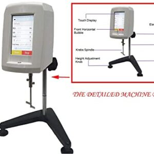 VTSYIQI Stormer viscometer Viscosity Tester Viscosity Meter Paint Ink Viscosity Meter with 5 inch Colorful Touch Screen KU Value Digital rotational viscometer Rotary visometer