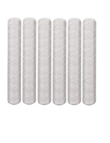 CFS – 6 Pack Deluxe String Wound Sediment Filter Cartridges Compatible with 38478 Models – Remove Bad Taste & Odor – Whole House Replacement Water Filter Cartridge, White