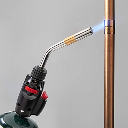 Ivation Trigger Start Propane Torch, High-Temperature Flame Torch [2372°F] w/Easy Trigger-Start Ignition & Adjustable Flame Control for Light Welding, Soldering, Brazing, Heating, Thawing & More