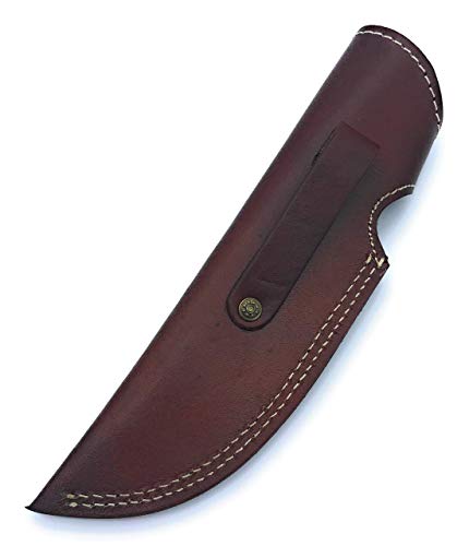 9" long handmade leather sheath For Fixed blade knife