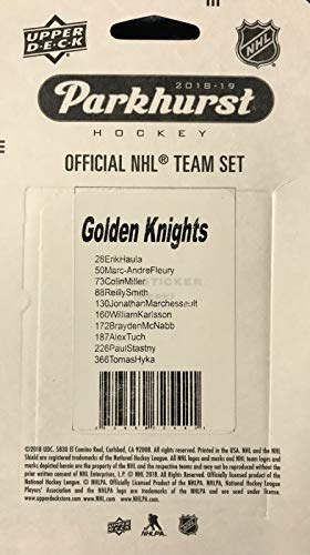 Golden Knights 2018 2019 Factory Sealed Team Set