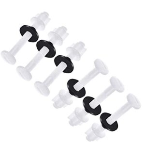 6 pack plastic toilet seat hinge bolts and nuts washers for top mount toilet seat hinges