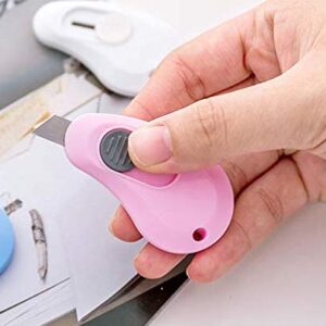 WOIWO 4 Pieces Mini Retractable Utility Knife Box Opener Letter, Random Color