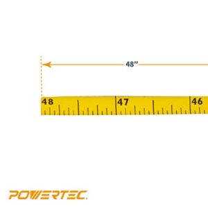 POWERTEC 71134 Right to Left Measure Tape with Adhesive Backing, 4'