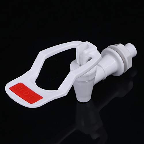 DeemoShop 2 Pcs Water Dispenser Replacement Push Type White Plastic Tap Faucet Kitchen Drinking Supplies