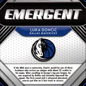 2018-19 Panini Prizm Emergent #3 Luka Doncic Dallas Mavericks RC Rookie NBA Basketball Trading Card