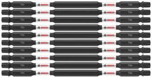 bosch itdet306b 10-pack 6 in. torx #30 impact tough double-ended screwdriving bits