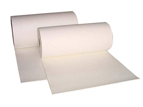 CeraTex 3170 Ceramic Fiber Paper, High Temperature Insulation Gasket or Liner for Kiln Stove Furnace Glass Fusing, Thickness 1/8" Size 48" x 66' Roll