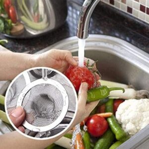 4 Pieces Silver Mesh Hole Kitchen Bathroom Basin Sink Drain Strainer (A) (A)