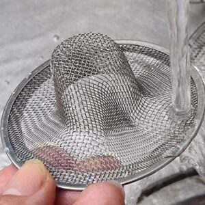 4 Pieces Silver Mesh Hole Kitchen Bathroom Basin Sink Drain Strainer (A) (A)