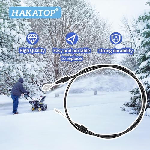 HAKATOP Snow Thrower Chute Deflector Control Drive Cable Replaces Husqvarna 532420673 585271701 AYP 178674