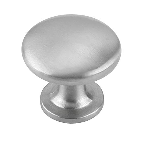 homdiy 10 Pack Brushed Nickel Cabinet Knobs Cupboard Knobs Silver Cabinet Knobs - HD6050SNB Kitchen Cabinet Door Knobs Brushed Nickel Hardware Round Knobs