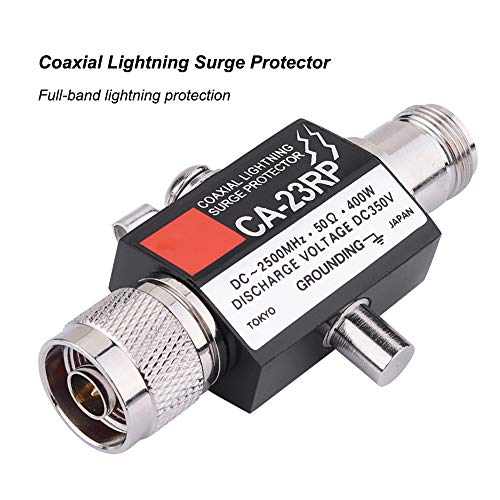 50Ω DC-2500MHz N Connector 400W Coaxial Lightning Surge Protection Protector Arrester Arrestor Replacememnt