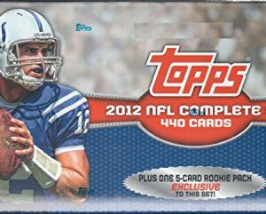 2012 Topps NFL Football Factory Sealed 445 Card Set with Rookie Cards of Andrew Luck, Russell Wilson, Nick Foles and Others Plus Stars including Tom Brady and Peyton Manning plus