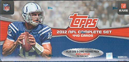 2012 Topps NFL Football Factory Sealed 445 Card Set with Rookie Cards of Andrew Luck, Russell Wilson, Nick Foles and Others Plus Stars including Tom Brady and Peyton Manning plus