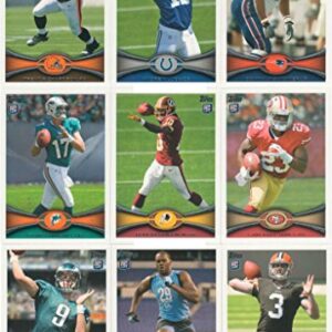 2012 Topps NFL Football Factory Sealed 445 Card Set with Rookie Cards of Andrew Luck, Russell Wilson, Nick Foles and Others Plus Stars including Tom Brady and Peyton Manning plus