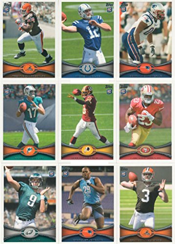 2012 Topps NFL Football Factory Sealed 445 Card Set with Rookie Cards of Andrew Luck, Russell Wilson, Nick Foles and Others Plus Stars including Tom Brady and Peyton Manning plus