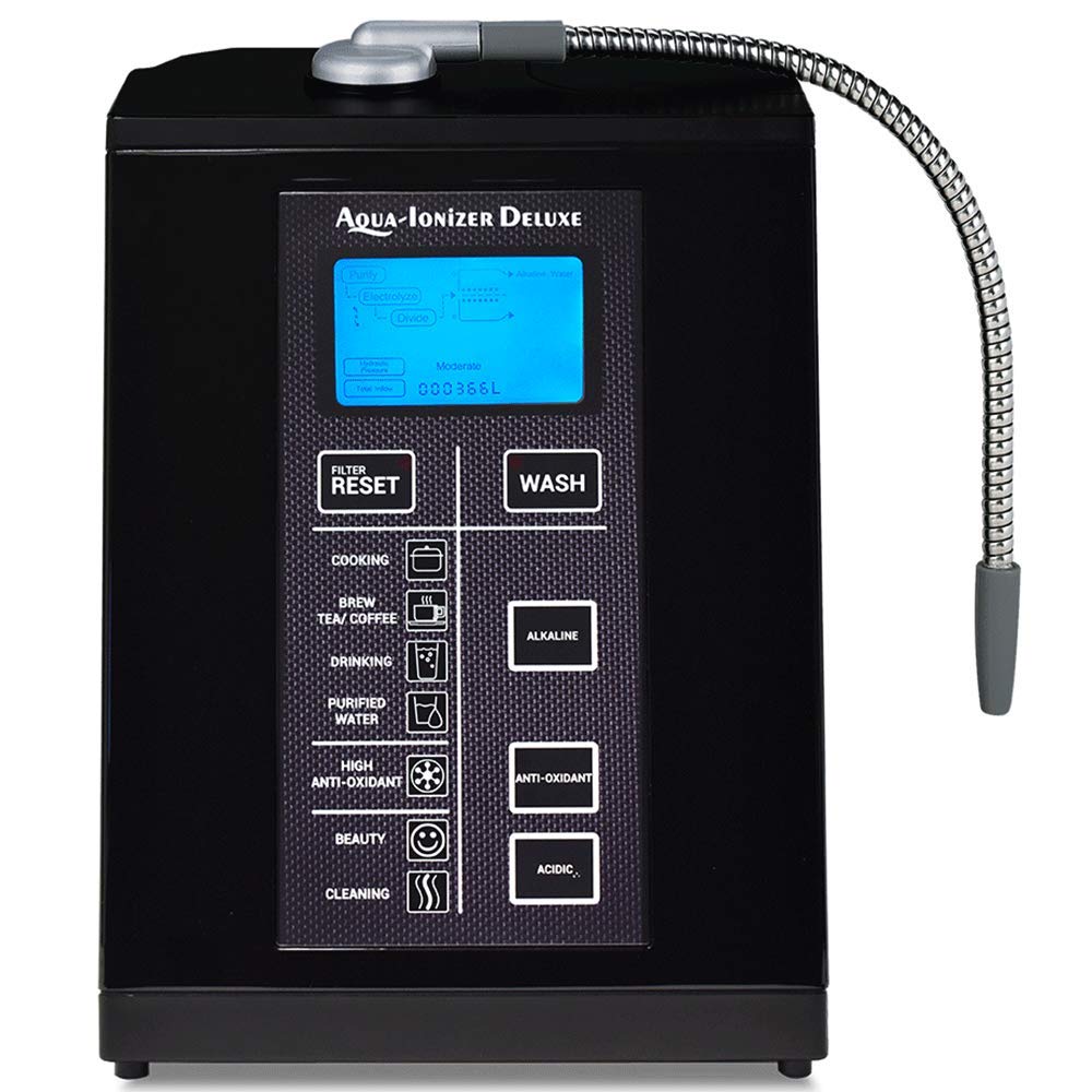 Aqua Ionizer Deluxe 9.5 Anti-Oxidant Boost Water Ionizer |Produces pH 3.0-11.5 Alkaline Water Filtration System| Up to -880mV ORP | 4000 Liters Per Filter | 7 Water Settings