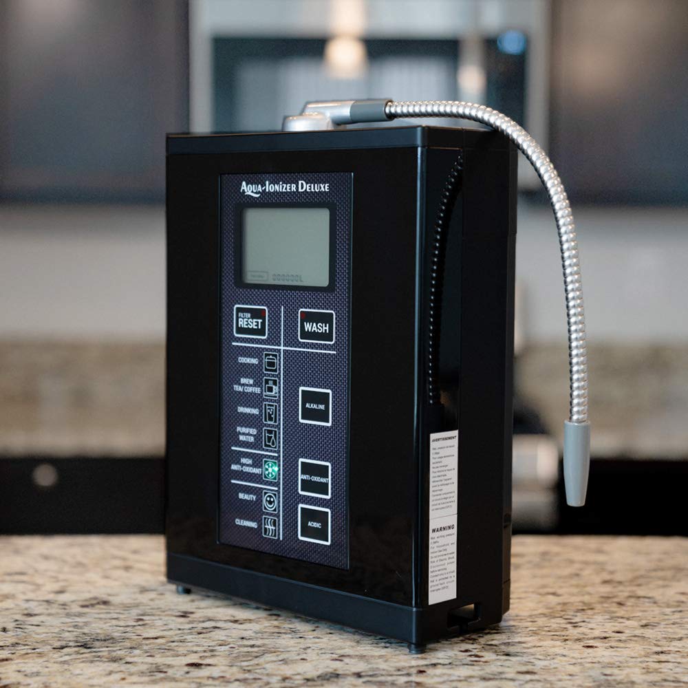 Aqua Ionizer Deluxe 9.5 Anti-Oxidant Boost Water Ionizer |Produces pH 3.0-11.5 Alkaline Water Filtration System| Up to -880mV ORP | 4000 Liters Per Filter | 7 Water Settings