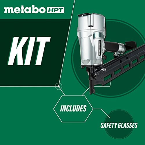 Metabo HPT Framing Nailer, Pneumatic, 2-Inch up to 3-1/4-Inch Plastic Collated Full Head Framing Nails, 21 Degree Magazine, 5-Year Warranty (NR83A5S)