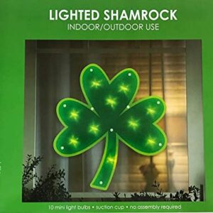 Lighted Shamrock St. Patricks Day Decoration