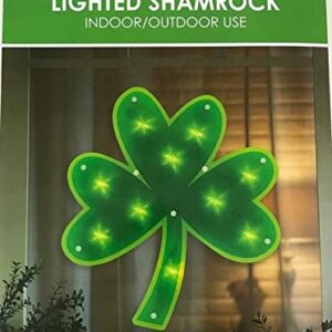 Lighted Shamrock St. Patricks Day Decoration