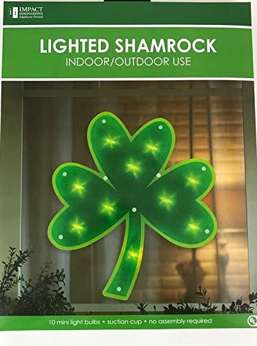 Lighted Shamrock St. Patricks Day Decoration