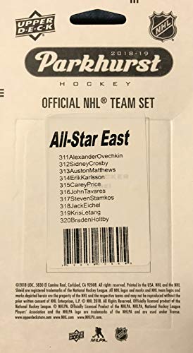 2018 2019 Upper Deck PARKHURST NHL Hockey Eastern Division All-Star Series 10 Card Set Featuring Alexander Ovechkin, Sidney Crosby, Auston Matthews, Steven Stamkos and 6 Other Players