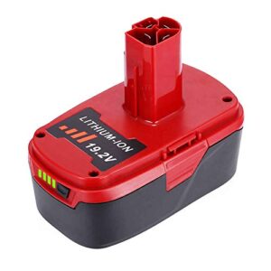 5.0ah 19.2v battery replacement for craftsman 19.2 volt battery lithium ion c3 diehard xcp 315.115410 315.11485 130279005 1323903 120235021 11375 11376 315.pp2011 cordless drill battery