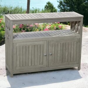 DTY Outdoor Living Longs Peak Eucalyptus Sideboard, Driftwood Gray