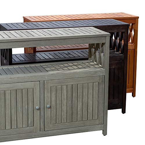 DTY Outdoor Living Longs Peak Eucalyptus Sideboard, Driftwood Gray