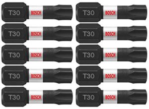 bosch itt301b 10-pack 1 in. torx #30 impact tough screwdriving insert bits