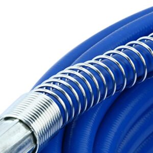 50ft x 1/4" Airless Paint Spray Hose, Blue Color 15m Light Flexible Fiber Tube, High Pressure Sprayer Tube (15m)