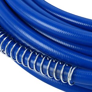 50ft x 1/4" Airless Paint Spray Hose, Blue Color 15m Light Flexible Fiber Tube, High Pressure Sprayer Tube (15m)