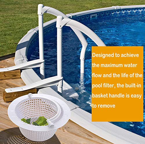 𝟐𝟎𝟐𝟑 𝑼𝙥𝙜𝙧𝙖𝙙𝙚𝙙 SP1091WM Skimmer Basket Replacement for Hayward Pentair HydroSkim, 513330 Dyna-skim Pool Filter Baskets,2PCS 6.25“Top Above Ground Pool Skimmer Baskets