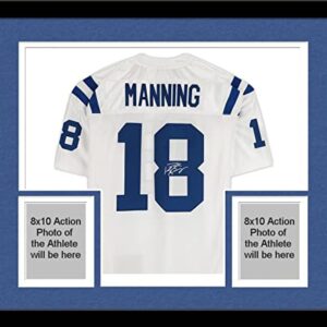 Framed Peyton Manning Indianapolis Colts Autographed Mitchell & Ness 2006 Super Bowl Patch White Authentic Jersey - Autographed NFL Jerseys