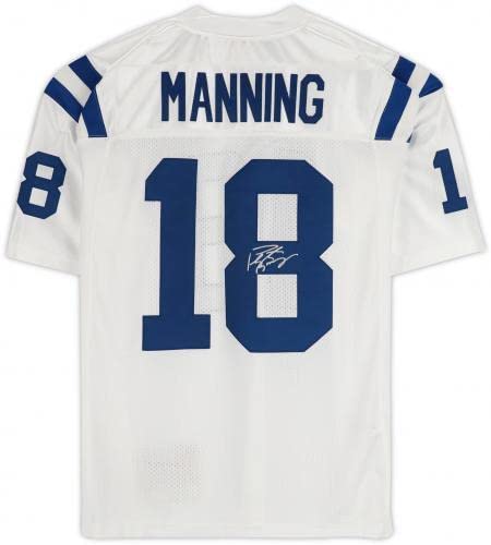 Framed Peyton Manning Indianapolis Colts Autographed Mitchell & Ness 2006 Super Bowl Patch White Authentic Jersey - Autographed NFL Jerseys