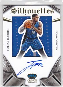 2014-15 panini crown royale tabias harris auto autograph jersey /60