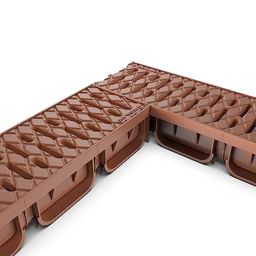 Vodaland - 4 Inch Trench Drain System with Grate - Terracotta - Easy 2 (1)