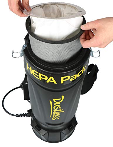 Dustless HEPA Back Pack Vacuum, Black