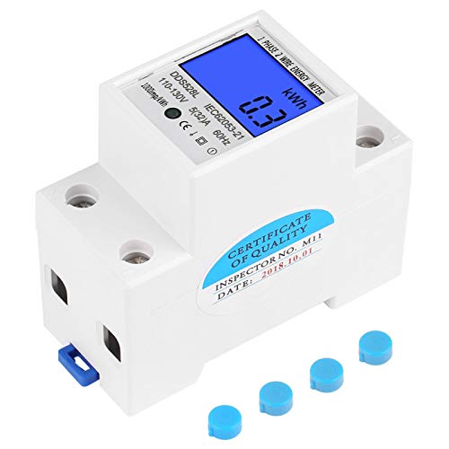 Single Phase Energy Meter Electric Meter 110-130V LCD KWH Electric Meter 5-32A 60Hz Single Phase DIN-Rail KWH Meter Power Meter Backlight Energy Meter