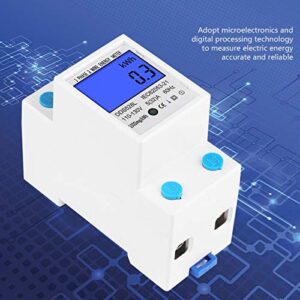 Single Phase Energy Meter Electric Meter 110-130V LCD KWH Electric Meter 5-32A 60Hz Single Phase DIN-Rail KWH Meter Power Meter Backlight Energy Meter