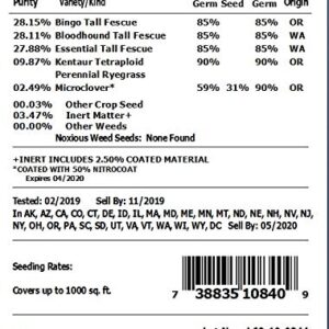 Microlawn Grass Seed & Microclover Mixture