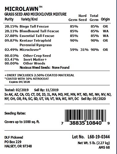 Microlawn Grass Seed & Microclover Mixture