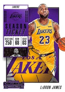 2018-19 panini contenders season ticket #30 lebron james nm-mt los angeles lakers official nba basketball card