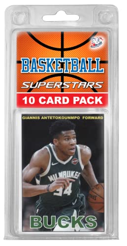 Milwaukee Bucks- (10) Card Pack NBA Basketball Different Buck Superstars Starter Kit! Comes in Souvenir Case! Great Mix of Modern & Vintage Players for the Ultimate Bucks Fan! By 3bros